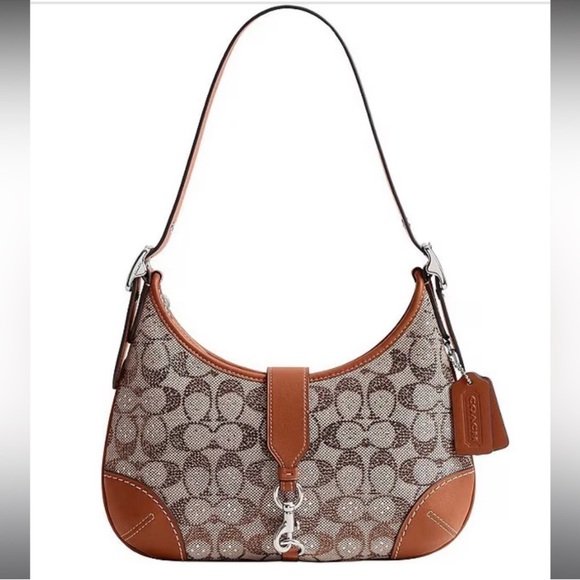 Coach | Bags | Coach Nwt Hamptons Hobo Crystal Signature Jacquard ...